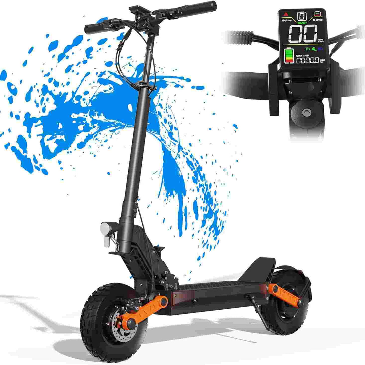JOYOR S10-S-Z 10" Off Road Electric Scooter 2*1000W Dual Motors 60V 18 ...