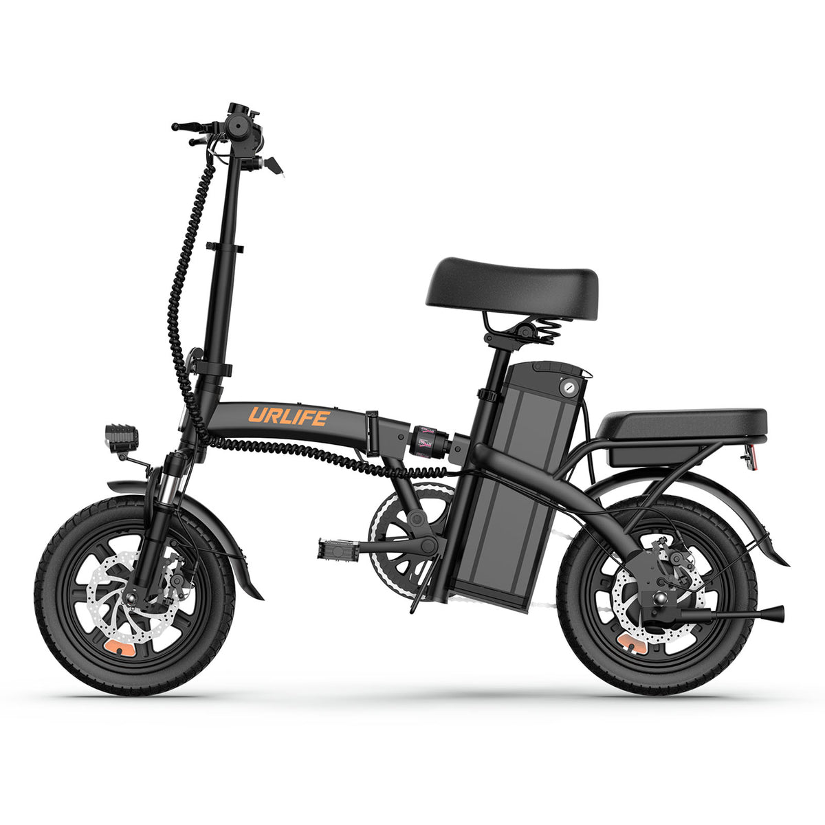 URLIFE F1L 14“ Folding Electric Bike 250W Peak Motor 48V 7.5Ah Battery ...
